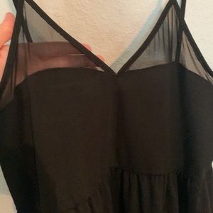 Tic Toc | Dresses | Black Midi Dress With Sheer Fabric At Top And ...